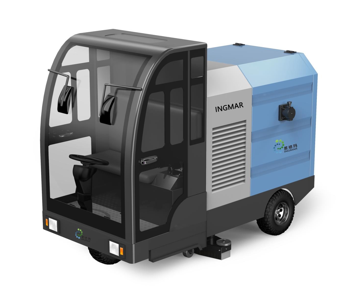 Battery Powered Industrial Riding Vacuum Cleaners 3 Wheels For Large ...